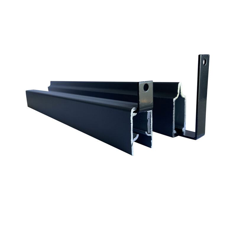 Black Top & Base Rail Kit with Fixings - 1850mm | Shop Online