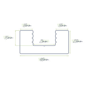 U Channel Adapter for Concrete Posts - North Valley Composites