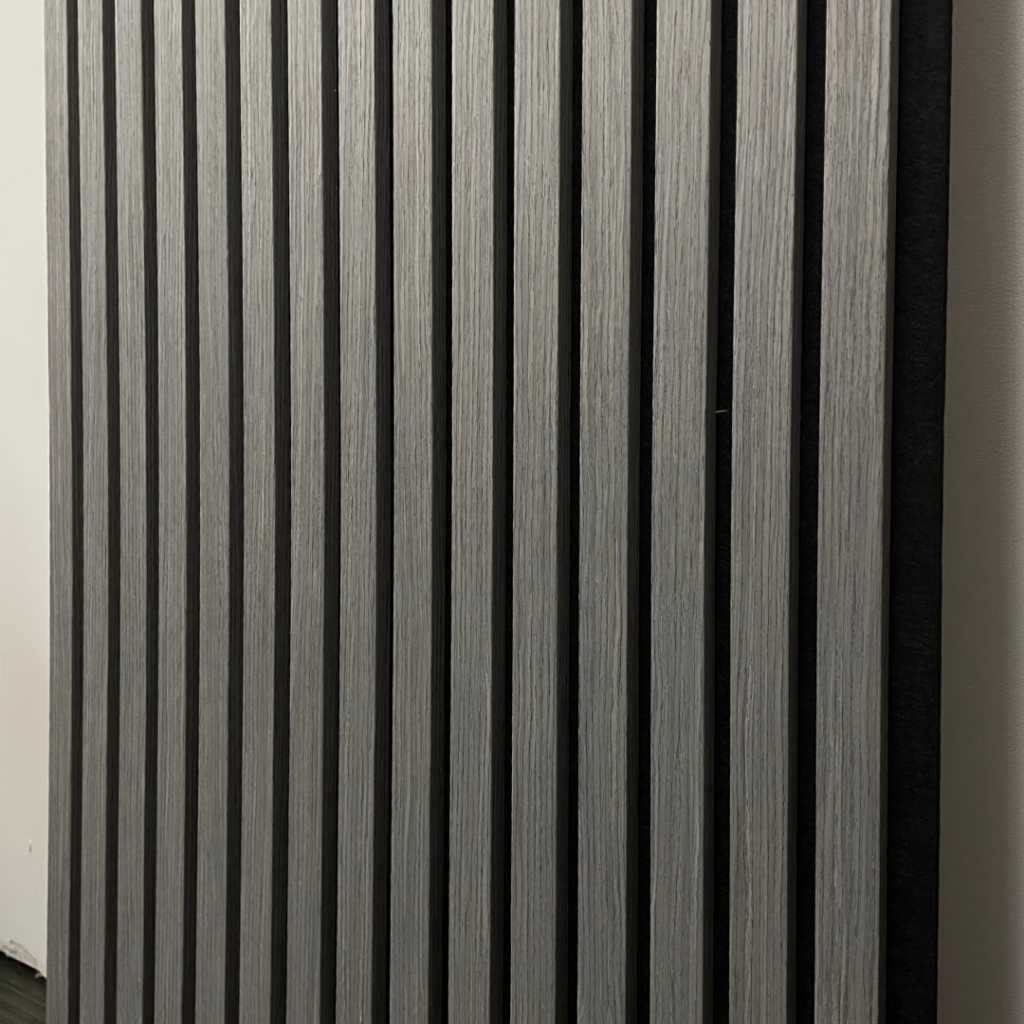 Silver Grey Contemporary Acoustic Slatted Wall Panel | Buy Now